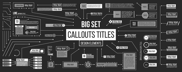 Callouts titles callout bar labels information Vector Image
