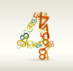 Number Four Cartoon Vector Images (over 3,100)