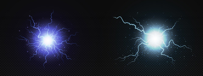 Electric lightning energy explosion ball Vector Image