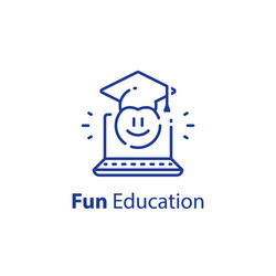 Machine learning icon linear Royalty Free Vector Image