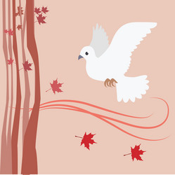 Gold flying doves on black Royalty Free Vector Image