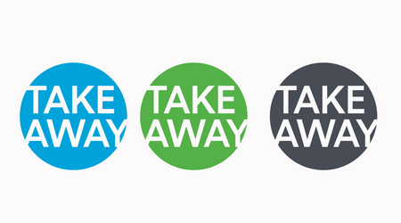 Take away icon or logo Royalty Free Vector Image