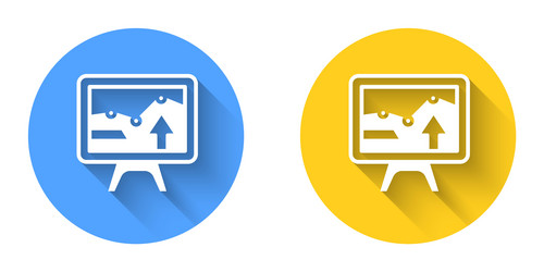 Isometric computer monitor with graph chart icon Vector Image
