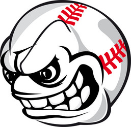 Angry Bull Baseball Mascot Logo Royalty Free Vector Image