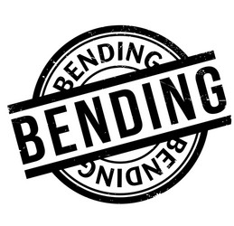 Bending rubber stamp Royalty Free Vector Image