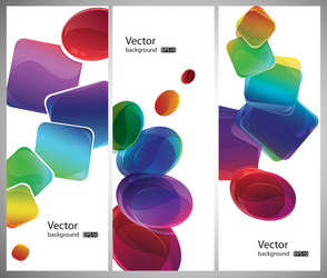 Color basic shapes realistic 3d geometric forms Vector Image