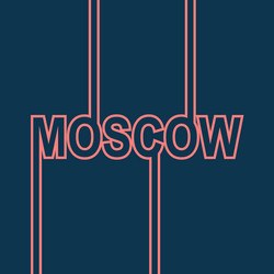 Moscow city name Royalty Free Vector Image - VectorStock
