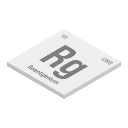 Roentgenium rg periodic table element Royalty Free Vector