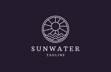 Water sun Royalty Free Vector Image - VectorStock