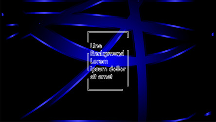 Blue ribbon wave on a black background layout Vector Image