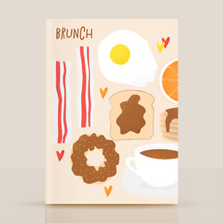 Breakfast concept brunch Royalty Free Vector Image