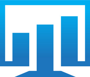 Eye abstract monitor company logo Royalty Free Vector Image