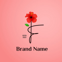 F Flower Logo Vector Images (over 1,200)