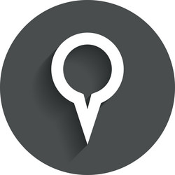 Location icon black circle background image Vector Image