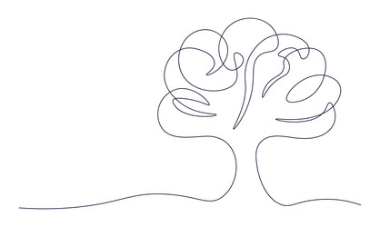 Continuous Line Tree Vector Images (over 2,700)