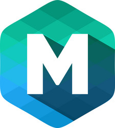 Z hexagon pixel letter shadow logo icon design Vector Image