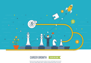 Career growth and development concept Royalty Free Vector