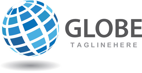Globe technology logo Royalty Free Vector Image