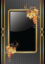 Golden fabulous forged arch from the vine Vector Image