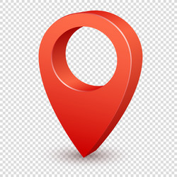 Red pin icon modern map marker symbol Royalty Free Vector
