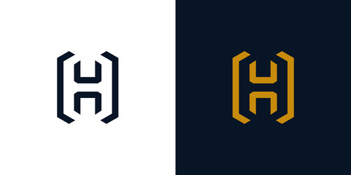 Modern and unique h logo design Royalty Free Vector Image