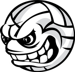 Volleyball ball cartoon icon team sport Royalty Free Vector