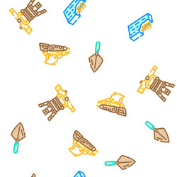 Civil engineer construction seamless Royalty Free Vector