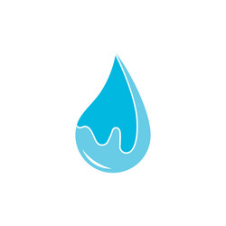 Letter w blue water splash symbol logo Royalty Free Vector