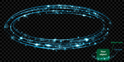Light blue glowing rings Royalty Free Vector Image