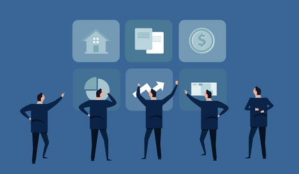 Asset allocation infographics in minimal flat Vector Image