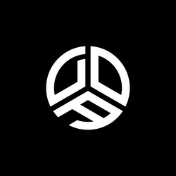 Doa letter logo design on white background Vector Image