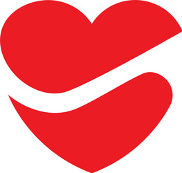 Red heart game icon symbol of a health Royalty Free Vector