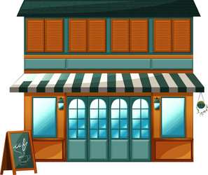 Coffee or tea house building cafeteria cafe Vector Image