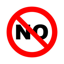 No stay zone forbidden sign on white Royalty Free Vector