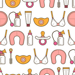 Seamless pattern of baby icons Royalty Free Vector Image