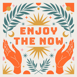 Good vibes only boho mystical poster Royalty Free Vector