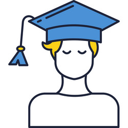 Graduate student icon college school logo Vector Image