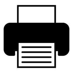 Print document flat icon isolated on white Vector Image