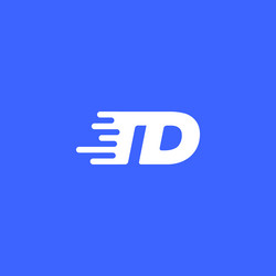 Letter td fast speed technology modern logo design