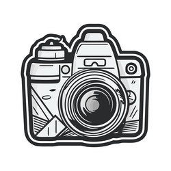 Antique camera old fashioned technology Royalty Free Vector