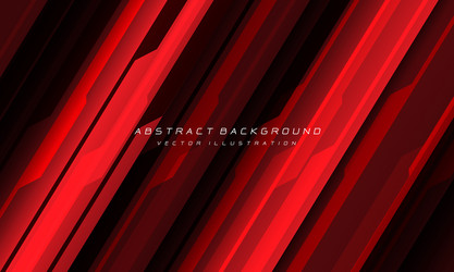 Abstract red black metallic cyber geometric Vector Image