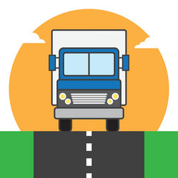 Truck service icon delivery transport logistics Vector Image