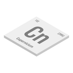 Copernicium cn periodic table element Royalty Free Vector