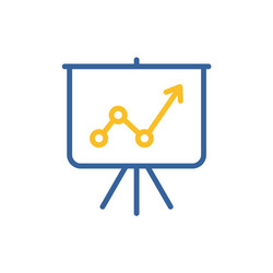 Flip-chart outline icon business sign Royalty Free Vector