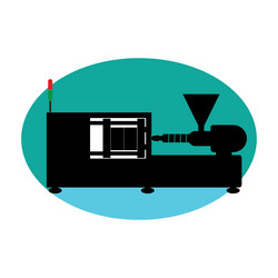Injection molding machine icon Royalty Free Vector Image