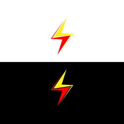 Flash and light logo design Royalty Free Vector Image