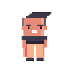 Flat 8-bit man icon Royalty Free Vector Image - VectorStock
