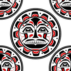 Sun in native american style Royalty Free Vector Image