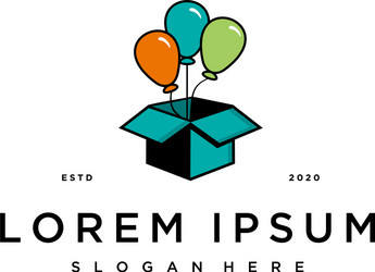 Toy box logo design concept Royalty Free Vector Image