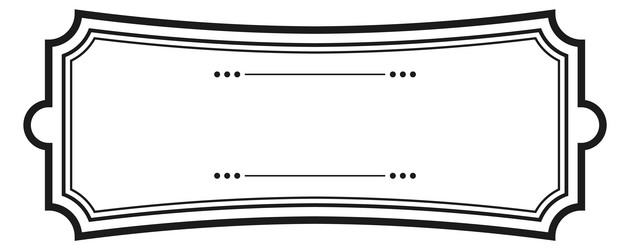 Decorative label template ornate black line Vector Image